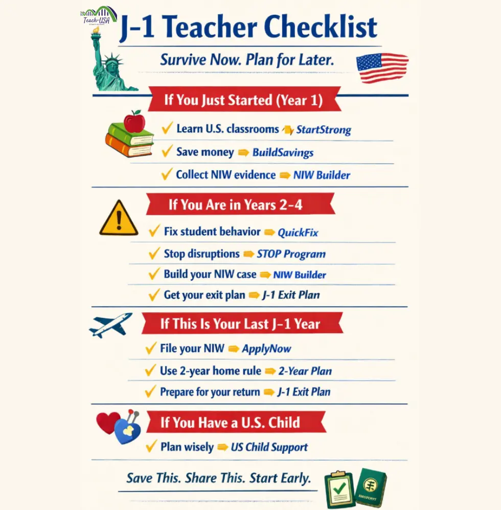 J-1 Teacher Checklist: How to Survive and Plan Your Exit